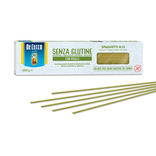 Spaghetti Nr. 12 mit Erbsen von De Cecco 250 g - Loreto-Apotheke